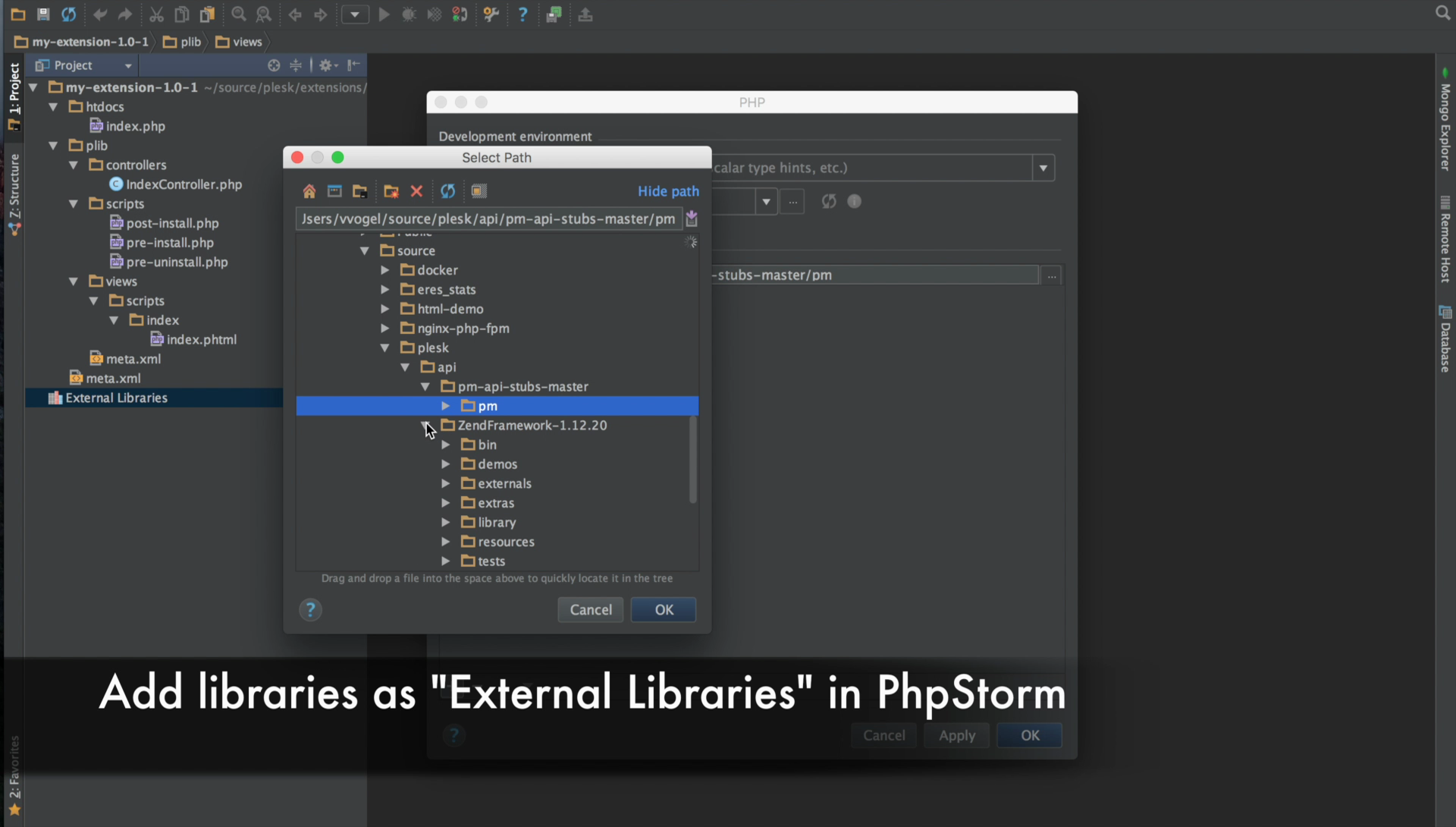 Create Plesk extension via command line
