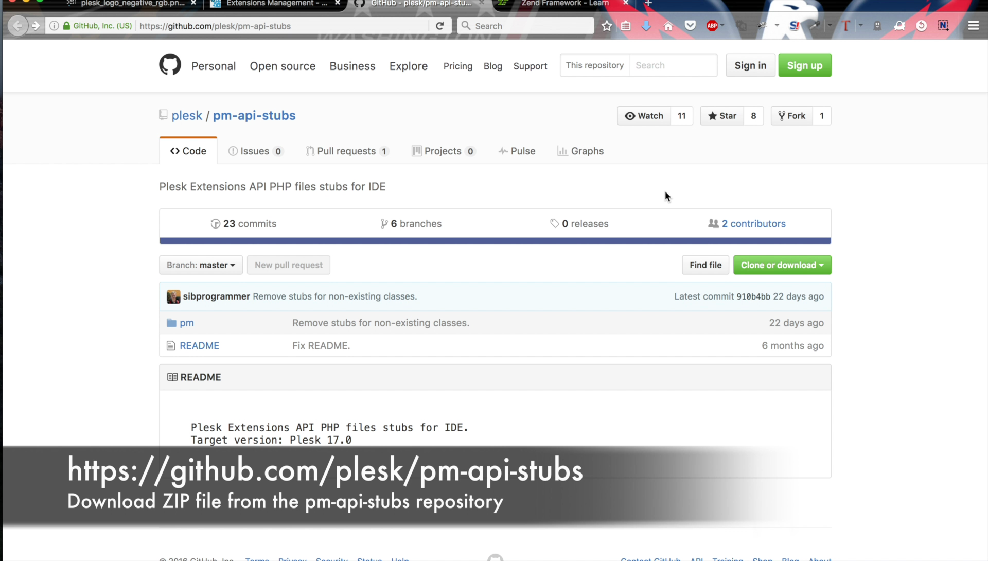 Create Plesk extension via command line