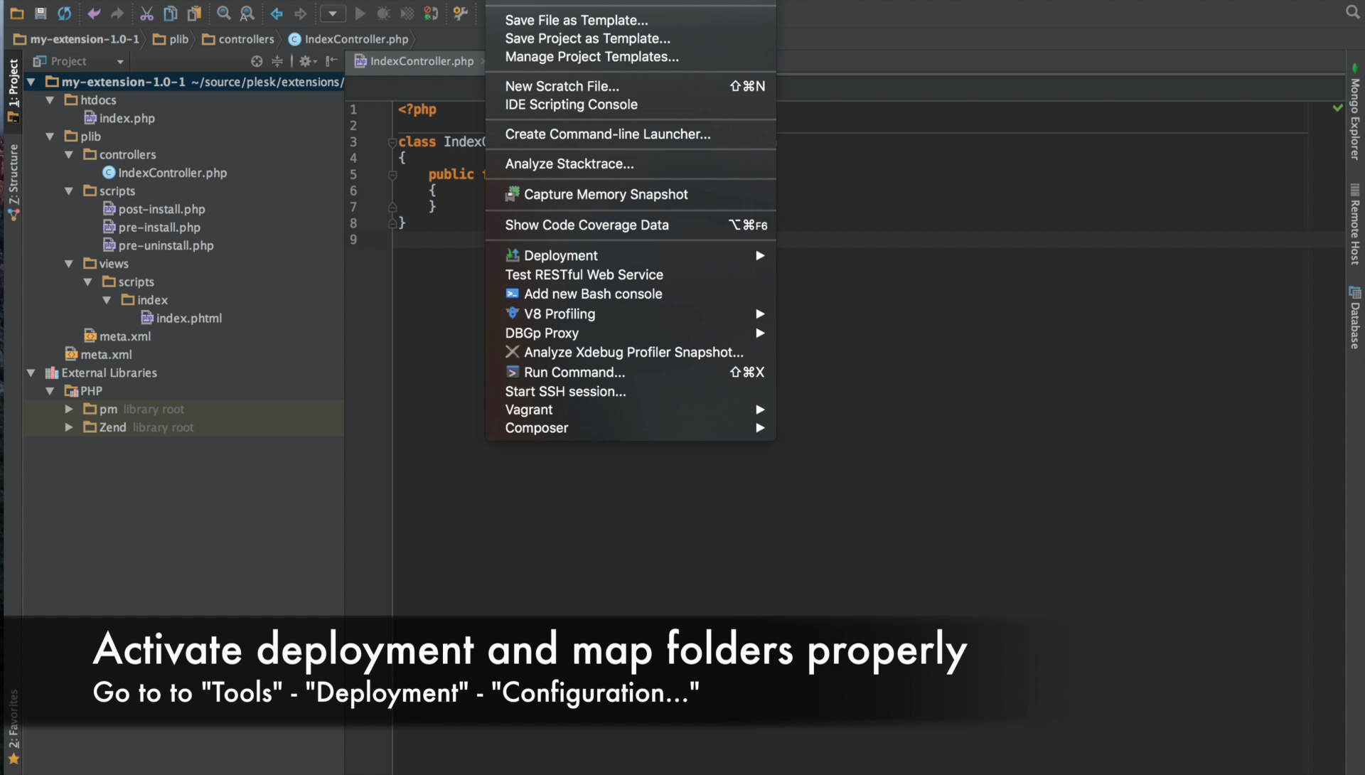 Create Plesk extension via command line