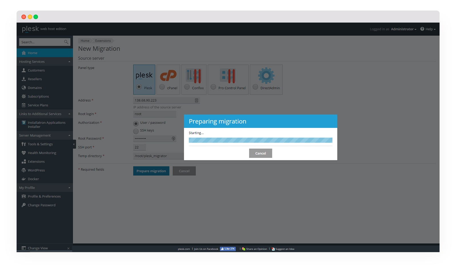 Migrate To Plesk On Aws From Plesk Cpanel Or Directadmin