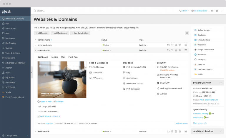 Plesk for Developers. Online Development Platform