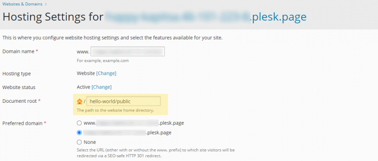 Plesk Node.Js Setup