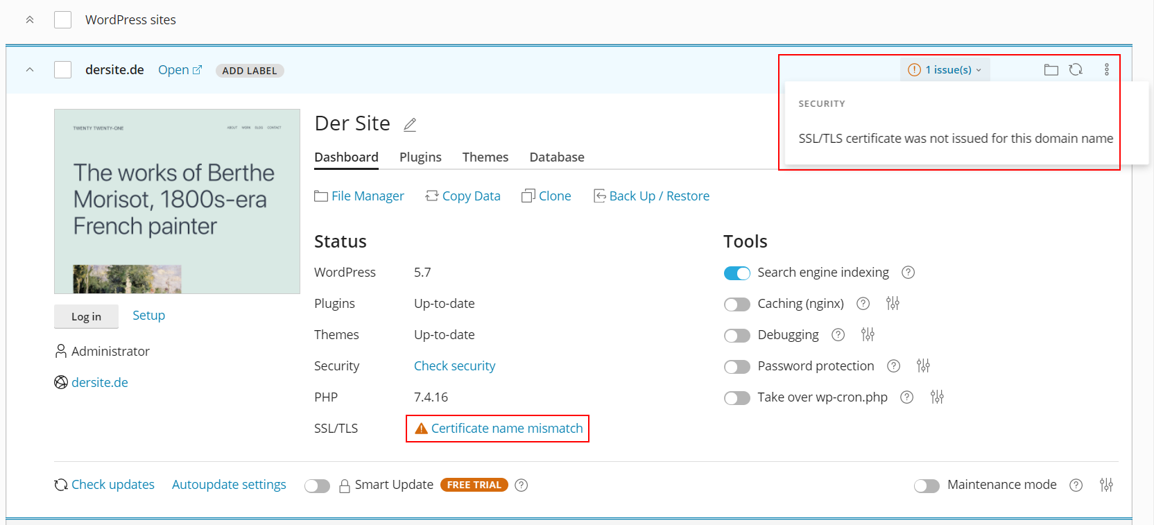 WP Toolkit 5.4: Action Log, SSL Support Status & More - Plesk