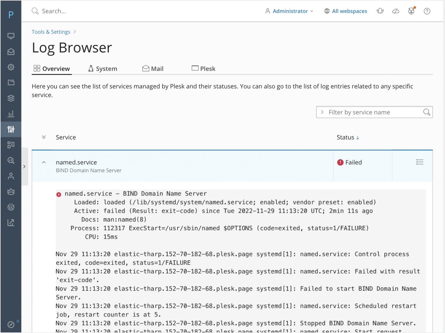 Plesk Log Browser: Tips and Tricks - Plesk