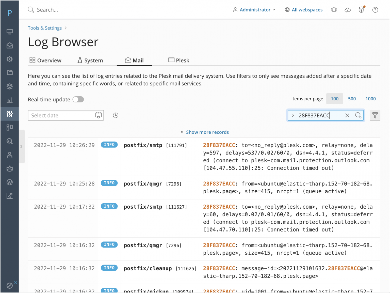 Plesk Log Browser: Tips and Tricks - Plesk