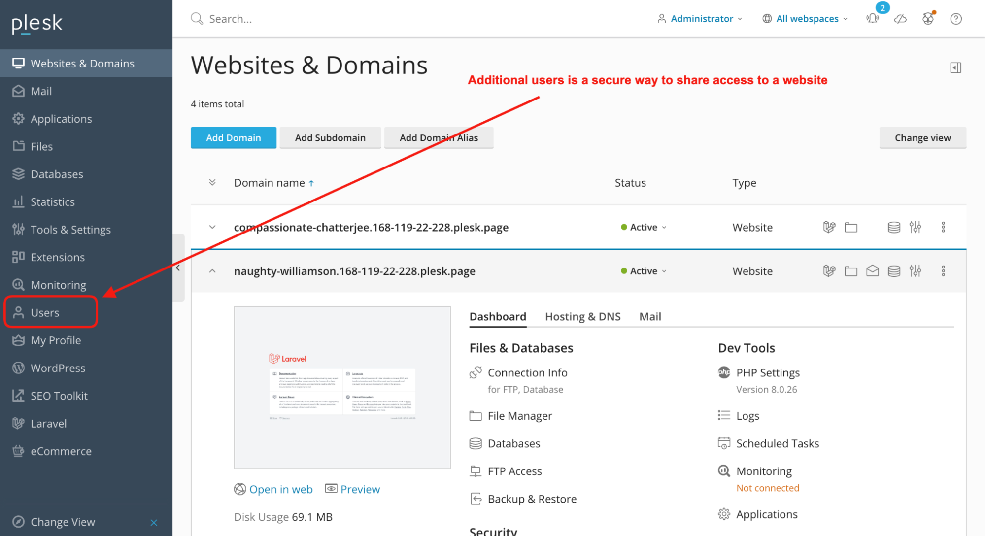 How to Grant Access to Your Website in a Secure Way - Plesk