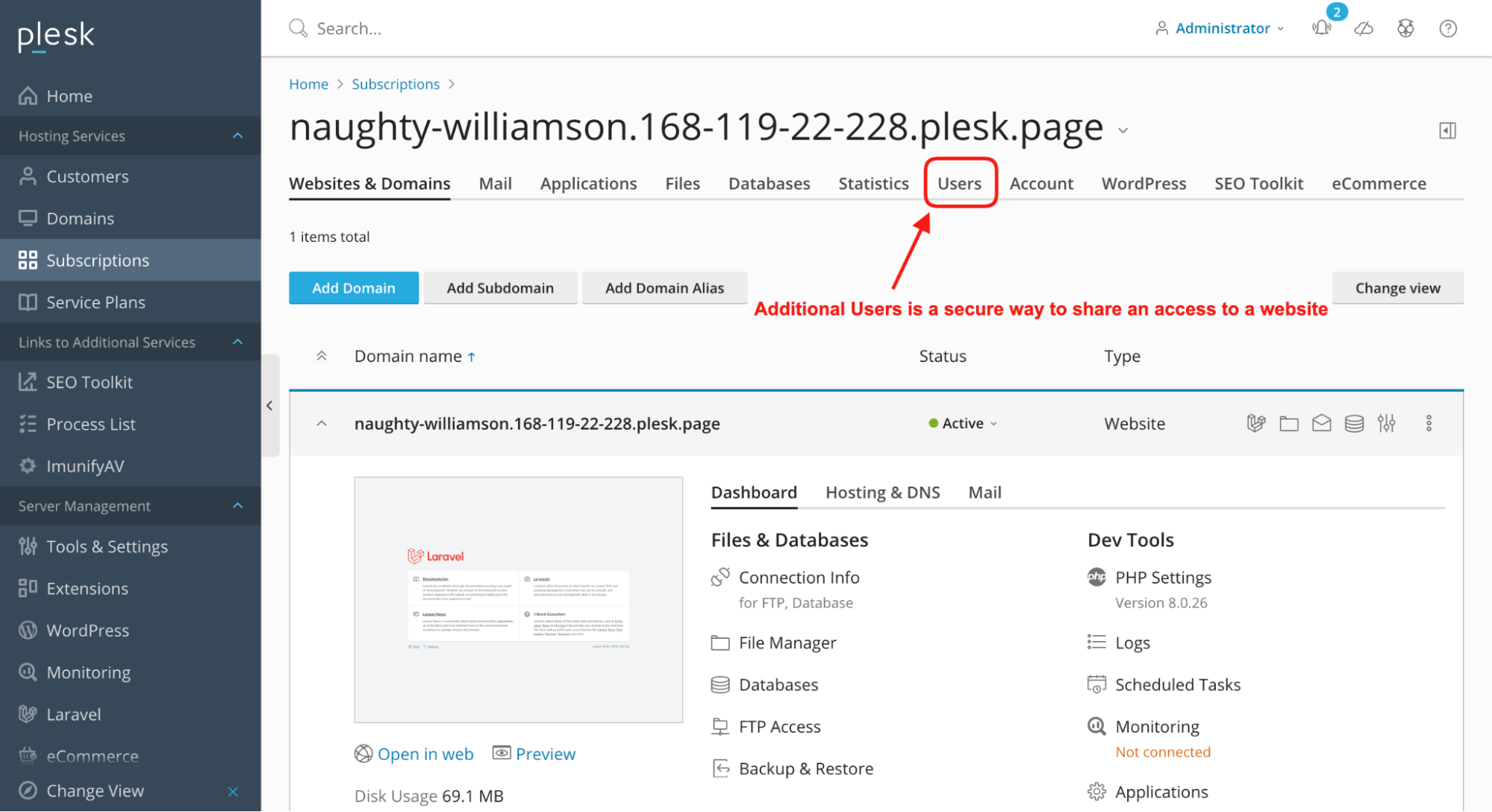 How to Grant Access to Your Website in a Secure Way - Plesk