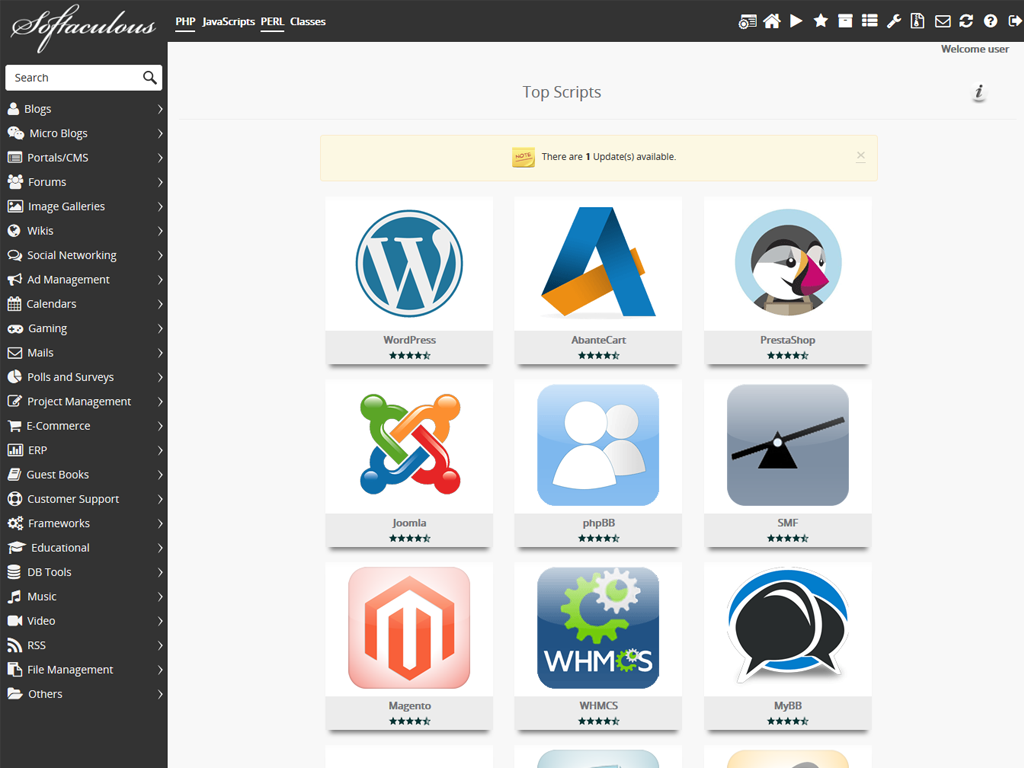 Softaculous Auto Installer extension - Plesk