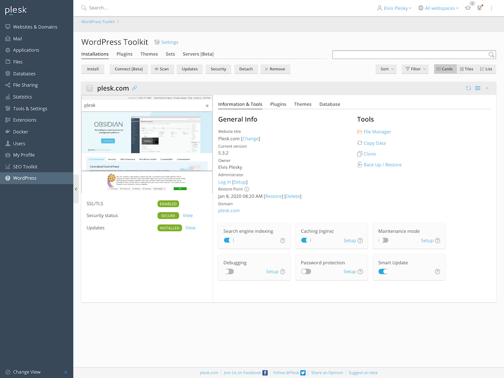 Power Pack extension - Plesk