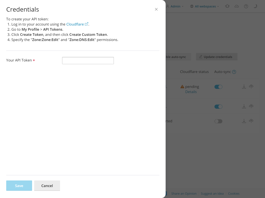 DNS Integration for Cloudflare® extension - Plesk