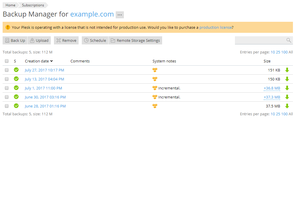 Amazon S3 Backup extension - Plesk