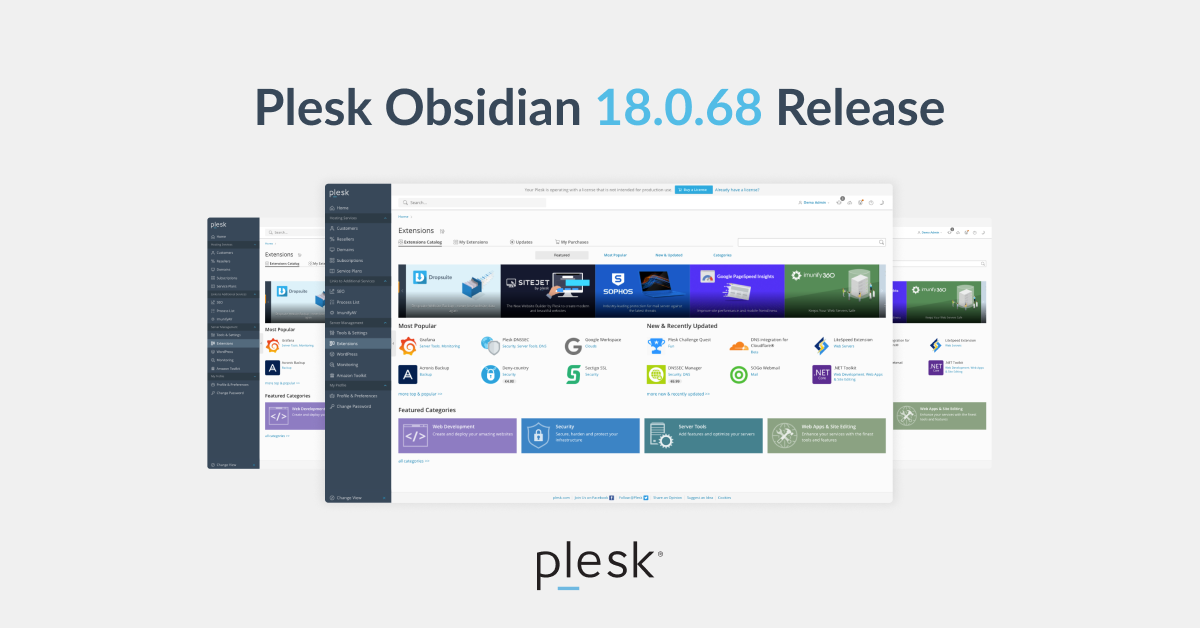 Now Available: Plesk Obsidian 18.0.68 - Plesk